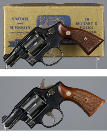 Two Smith & Wesson .38 Military & Police Double Action Revolvers | Guns ...