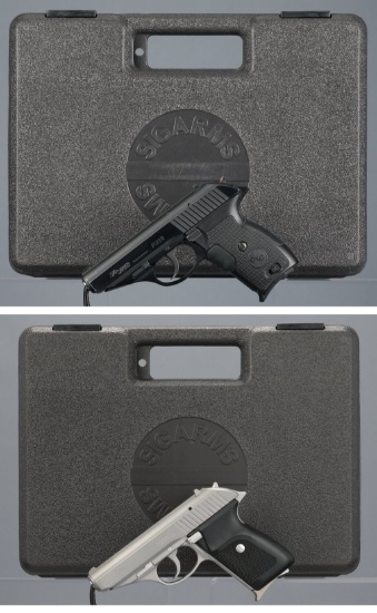 Two Sig Sauer P230 Semi-Automatic Pistols with Cases | Guns & Military Artifacts Handguns ...