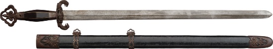 Jian Style Sword with Scabbard, Attributed to the Ming Dynasty | Guns ...