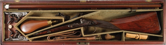 Cased Joseph Manton 20 Bore Flintlock Double Barrel Shotgun | Guns ...