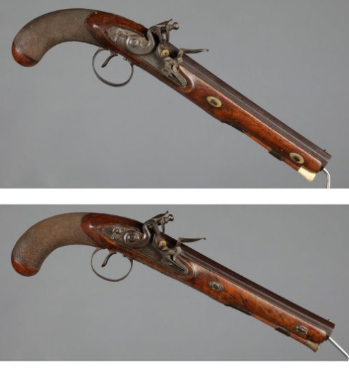 Pair of Engraved Wheeler Flintlock Pistols | Guns & Military Artifacts ...