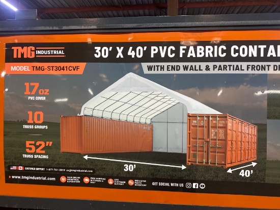 PVC FABRIC CONTAINER PEAK ROOF SHELTER | Estate & Personal Property ...