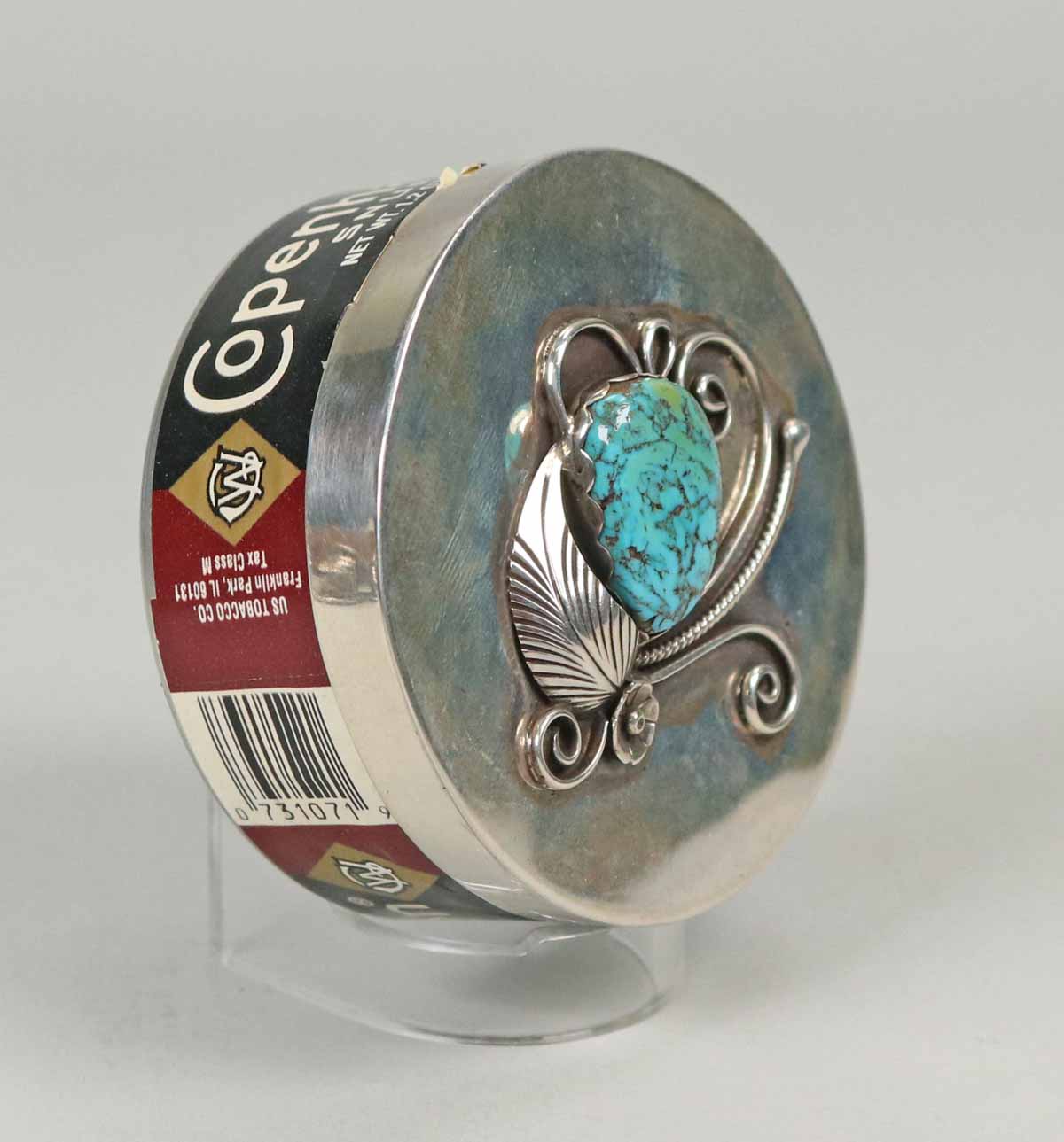 Snuff Lids 19th Century Snuff Box With Cut To Clear Glass Mirror Lid