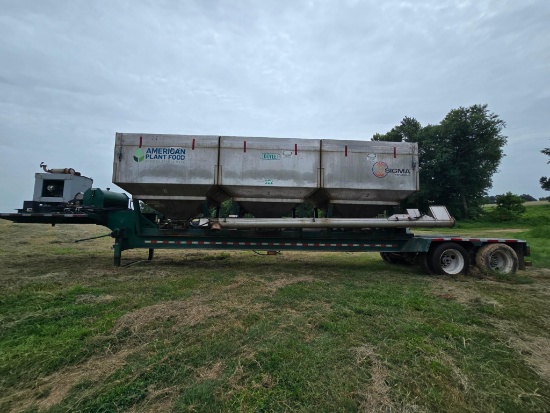 2013 Doyle Dry Fertilizer Tender Trailer - Kubota Diesel, 3 Stainless ...