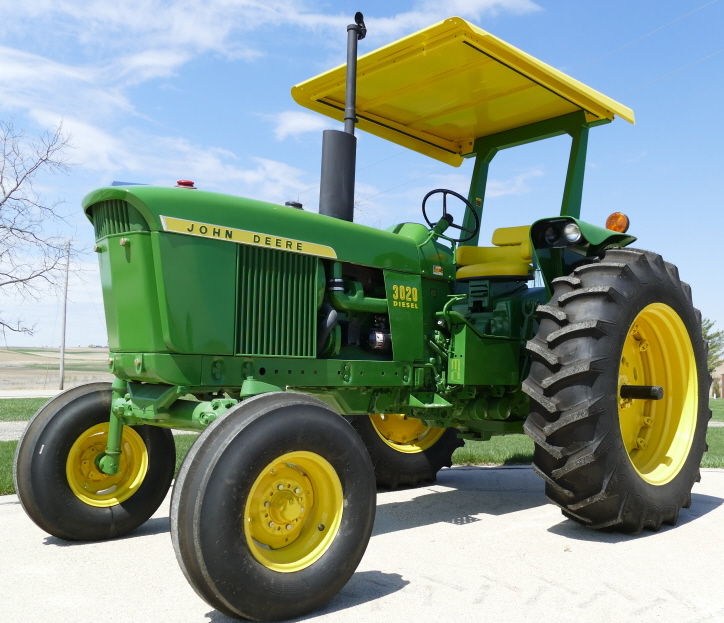 John Deere 3020 Diesel Tractor w/ ROP Canopy | Proxibid
