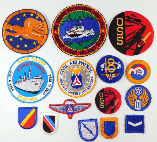 US Military Patches, Flashes, and Wing, Group of Fifteen (15) | Guns ...
