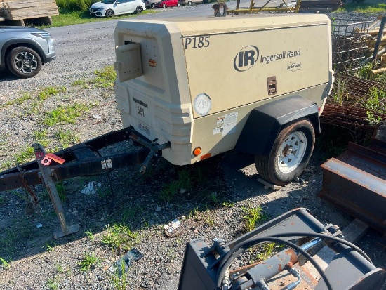 2011 Ingersoll Rand Air Compressor, Model P185-JD-THI, John Deere 2.4L ...