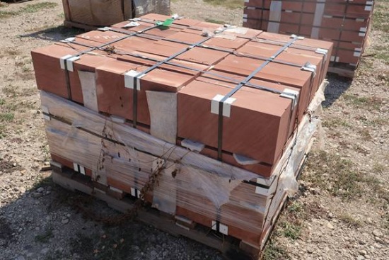 63 PIECES- 8X6X16" RED SALADO STONE | Heavy Construction Equipment ...