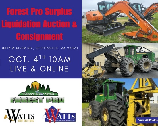 Watts Auction Realty Appraisals Auction Catalog - Forest Pro Surplus ...