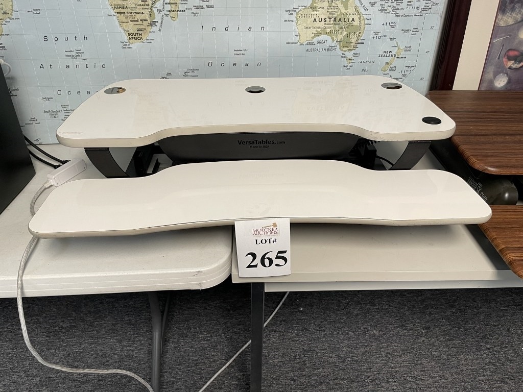 VERSA TABLE ELECTRICAL COMPUTER DESK TOP RISER | Proxibid