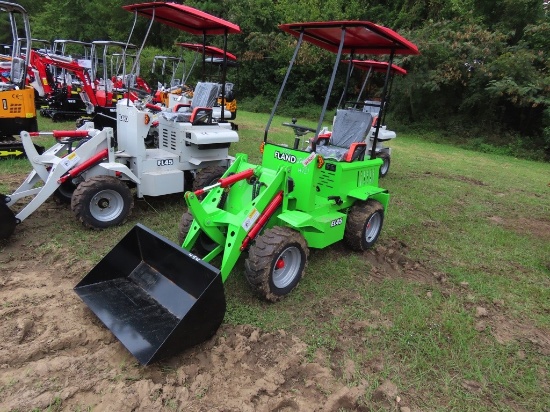 Fland EL45 electric 60V wheel loader mini, articulating steering, 4x4 ...