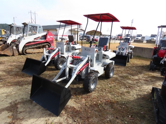 FLAND FL45 mini rubber tire loader, 4x4 articulating steer, 4post ...