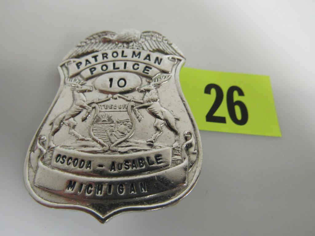 Vintage Police Chest Badge Oscoda-Ausable | Proxibid