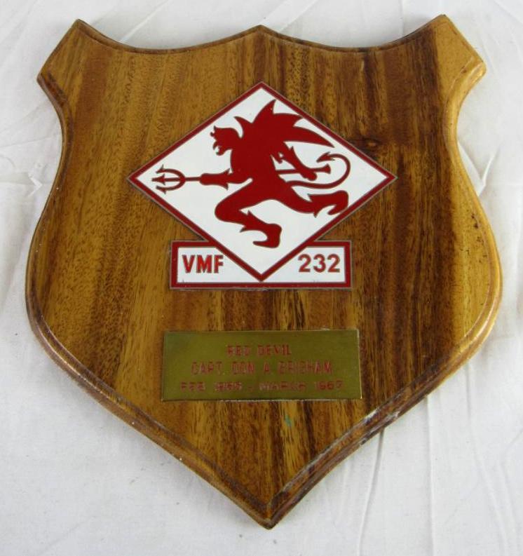 Vietnam War VMF-232 "Red Devils" Plaque | Proxibid