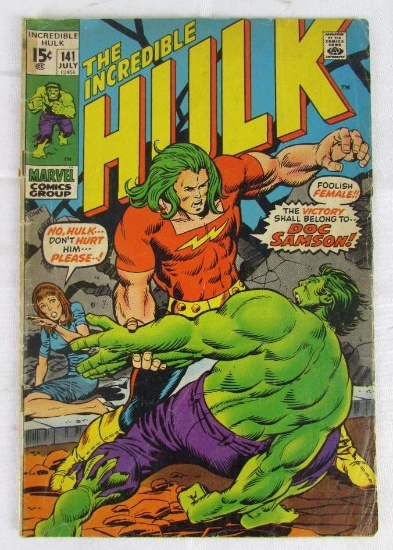 Incredible Hulk #141 (1971) Key 1st App. Doc Samson | Art, Antiques ...