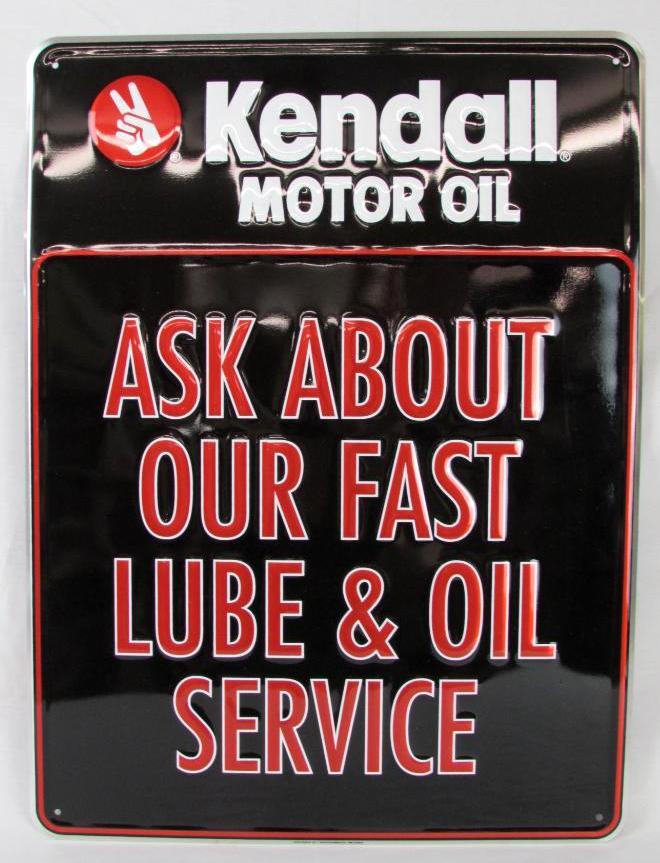 NOS Kendall Motor Oil "Lube & Service" Embossed | Proxibid