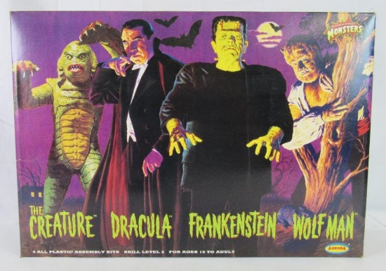 Rare Aurora Model Kits Universal Monsters Frightening 4 Pack Sealed MIB ...