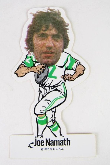 Rare 1972 NFLPA Fascal Vinyl Stickers Joe Namath | Art, Antiques ...