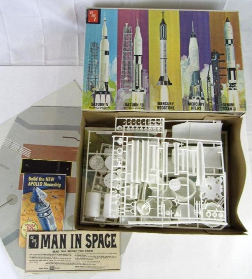 Vintage 1960's AMT 1:200 NASA Space Rocket 5-Pack Model Kit Set ...