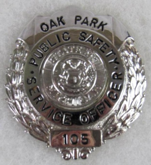 Obsolete Oak Park Mich Public Safety Service Officer Badge | Guns & Military Artifacts Militaria ...