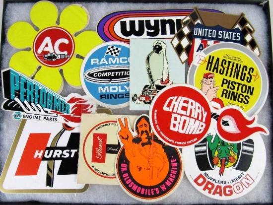 Grouping of Vintage Automotive/ Hot Rod/ Racing Related Decals | Art ...