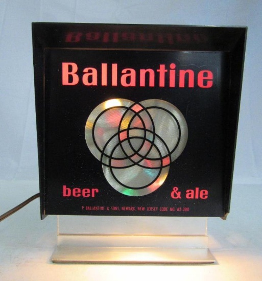 Vintage Ballantine Beer Lighted Bar-Back Sign 6 x 7.5" | Online ...