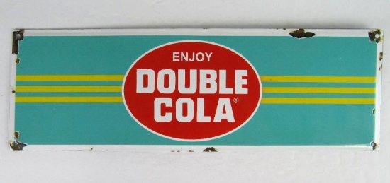 Antique Double Cola Porcelain Soda Sign 5 x 17" | Online Auctions ...