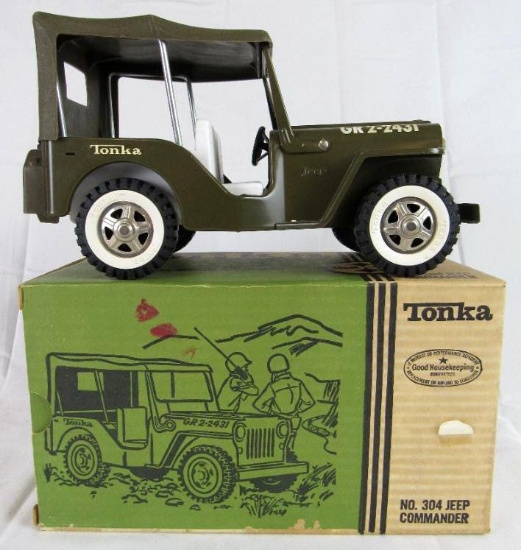 Vintage 1964 Tonka No. 304 Jeep Army Commander in Original Box | Online ...