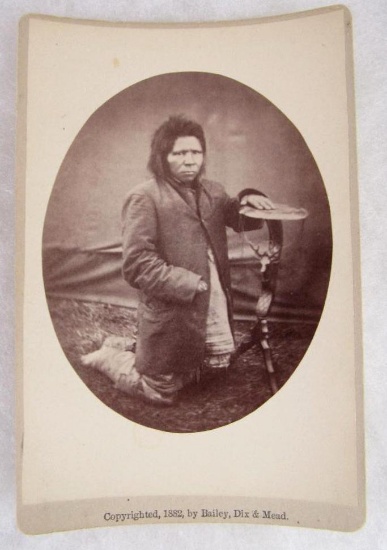 Rare Authentic 1882 Bailey, Dix, & Mead Native American Cabinet Photo ...