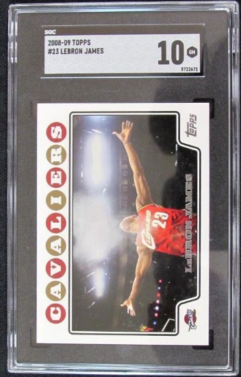 2008-09 Topps #23 LeBron James "Chalk Toss" Card SGC 10 Gem Mint! | Art ...
