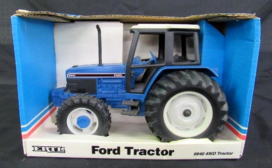 Vintage ERTL 1/16 Scale Ford 6640 4WD Tractor MIB | Online Auctions ...