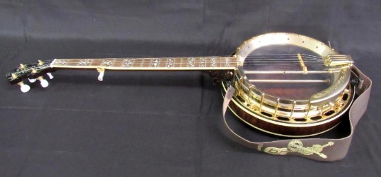 Beautiful Highly Detailed Samick 5 String Banjo | Online Auctions ...