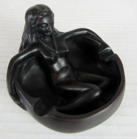 Unique Antique Carved Ebony Figural Nude Woman Ashtray | Art, Antiques ...