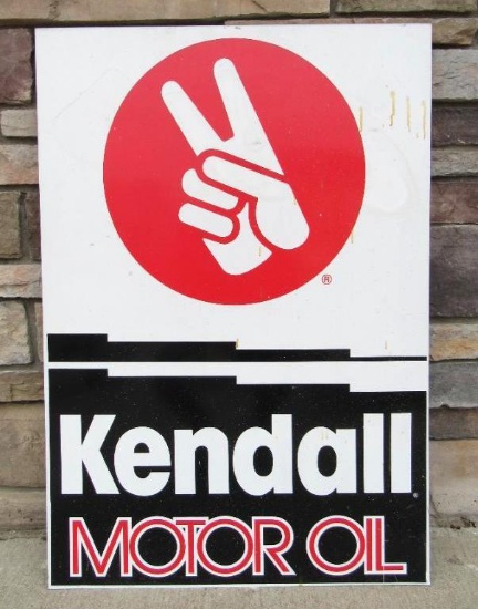 Vintage Kendall Motor Oil Double Sided Metal Curb Sign | Art, Antiques ...
