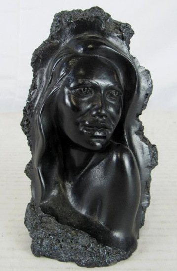 Vintage Coco Joe Hawaii Figural Lady Sculpture/ Bust made of Lava | Art ...