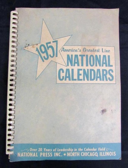 Vintage 1957 National Calendars Salesman Sample Catalog | Art, Antiques ...