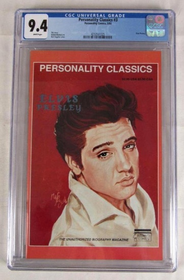 Personality Classics #3 (1992) Elvis Presley Comic CGC 9.4 | Art ...