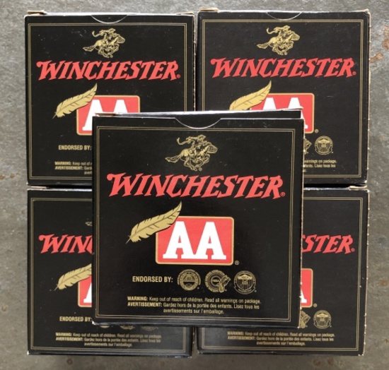 5 BOXES WINCHESTER AA 12 GA LOW RECOIL TARGET LOAD | Guns & Military ...