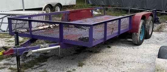 DOUBLE AXLE DROP MESH GATE TRAILER | Heavy Construction Equipment ...