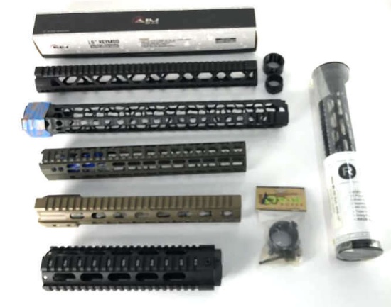 LOT (7) AR-15 HAND GUARDS MOST NEW | Guns & Military Artifacts Gun ...