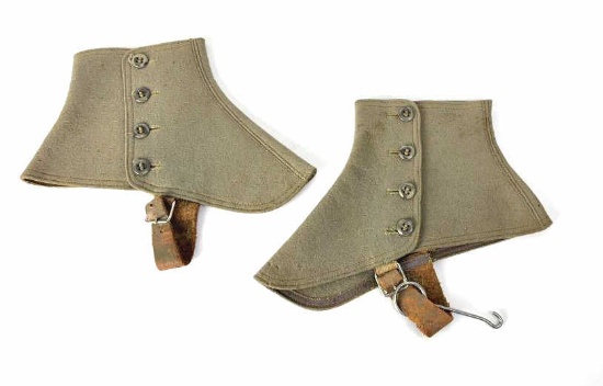 WWI WOOL MILITARY SPATS WITH BUTTON HOOK | Guns & Military Artifacts ...