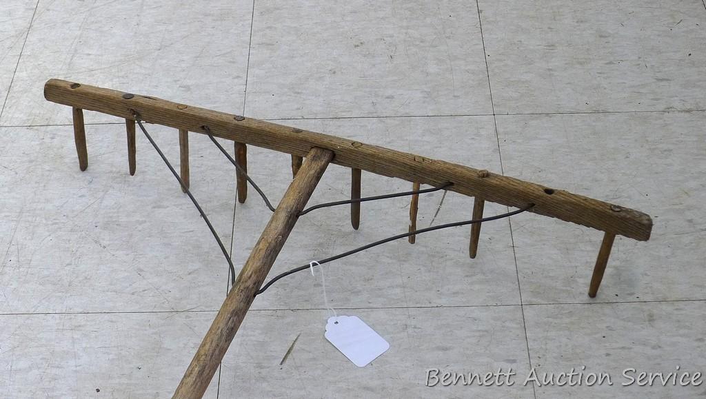 Antique Wooden Hay Rake