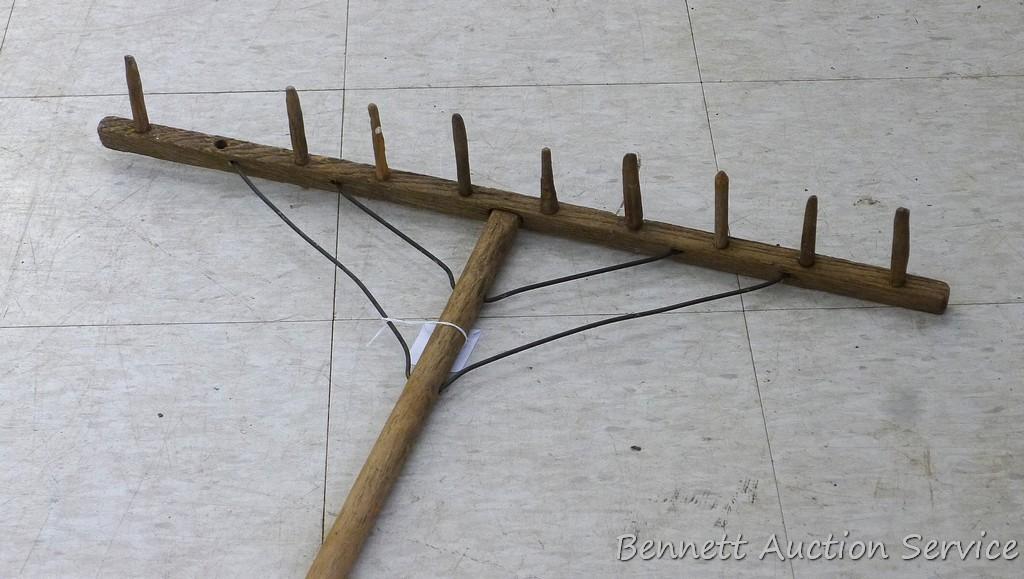 Antique Wooden Hay Rake