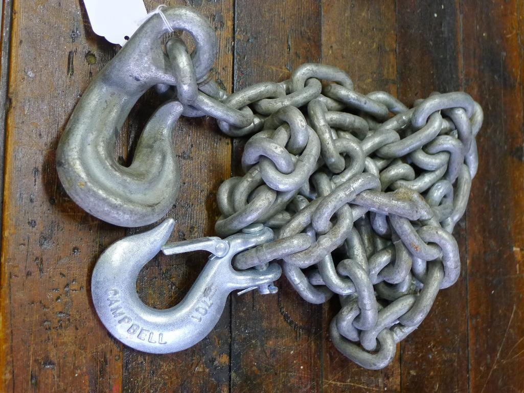 10' long 1/2" chain by Campbell has one slip hook | Proxibid