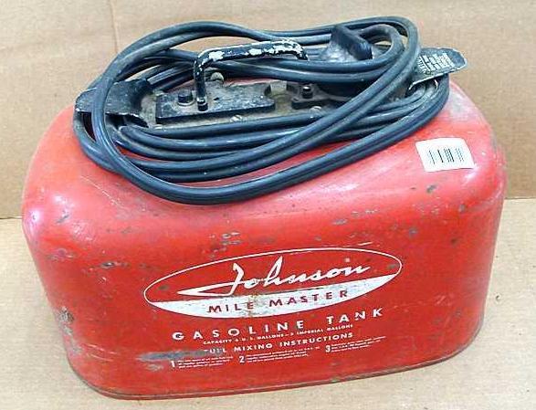 Johnson Mile Master outboard motor gasoline can | Proxibid