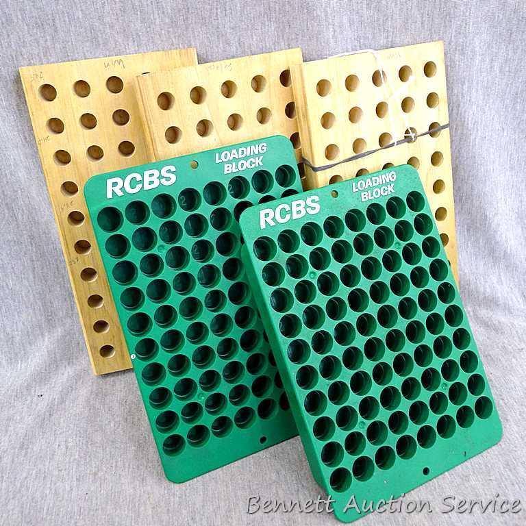 Two RCBS loading blocks, and three Midway USA | Proxibid