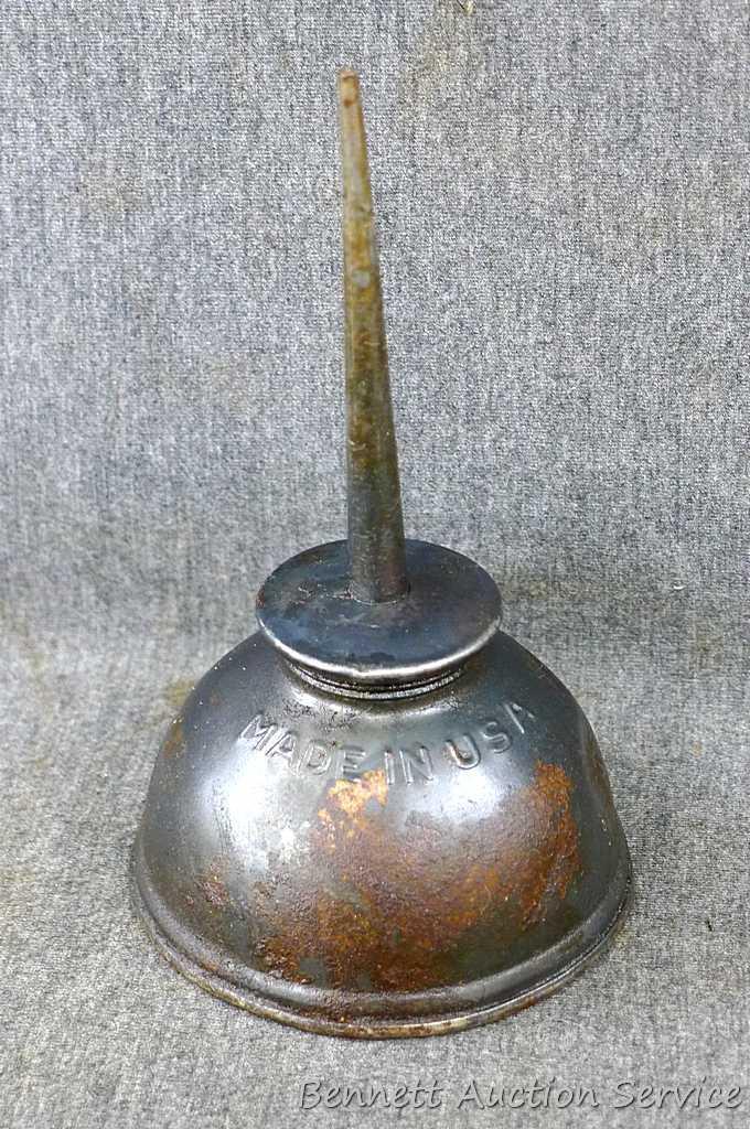 Vintage Eagle oil can was made in USA. Measures | Proxibid