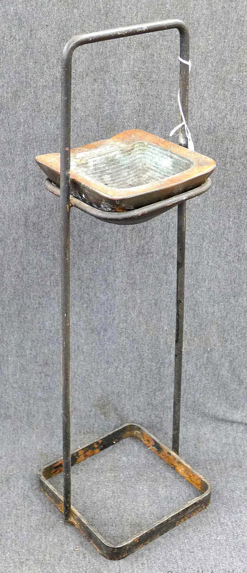 Wrought iron standing ash tray stand with | Proxibid
