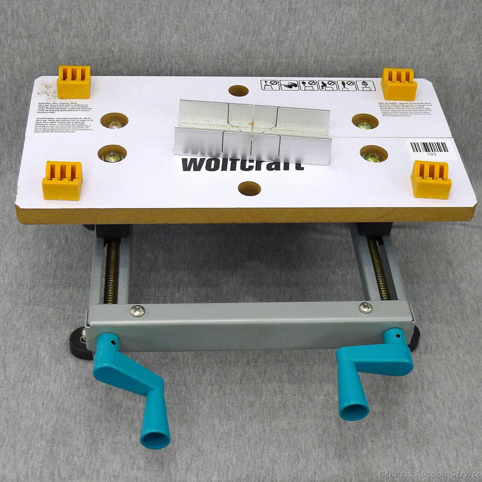 Adjustable Wolfcraft benchtop hobby vise and a | Proxibid