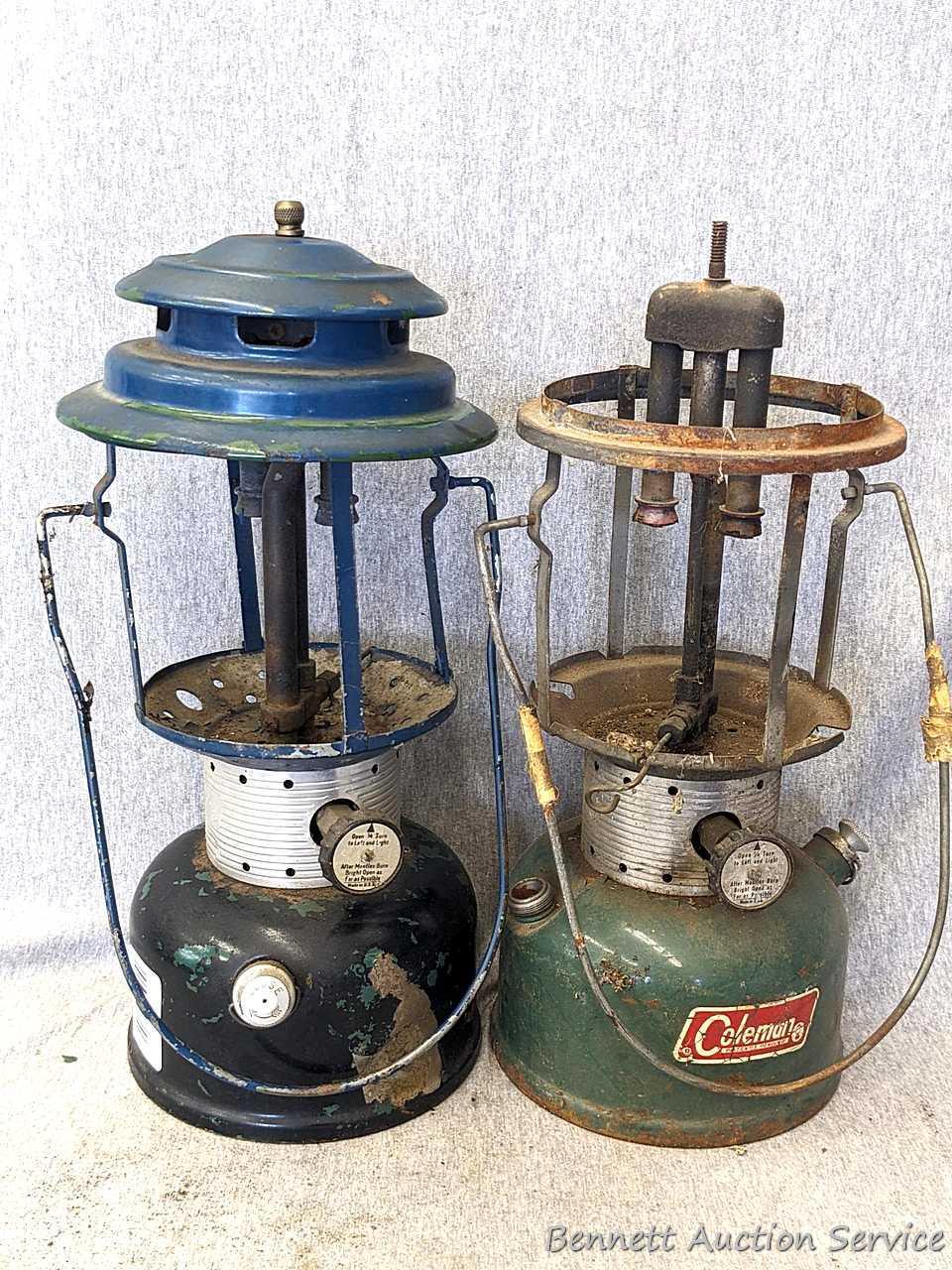 Coleman Flashlight Parts Two Old Coleman Lanterns For Parts Or Repair.